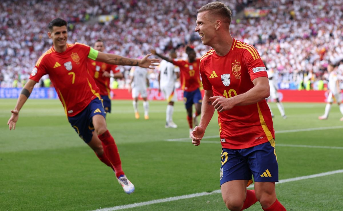 Video: Dani Olmo scores for Spain and stuns host Germany in Euro 2024 ...