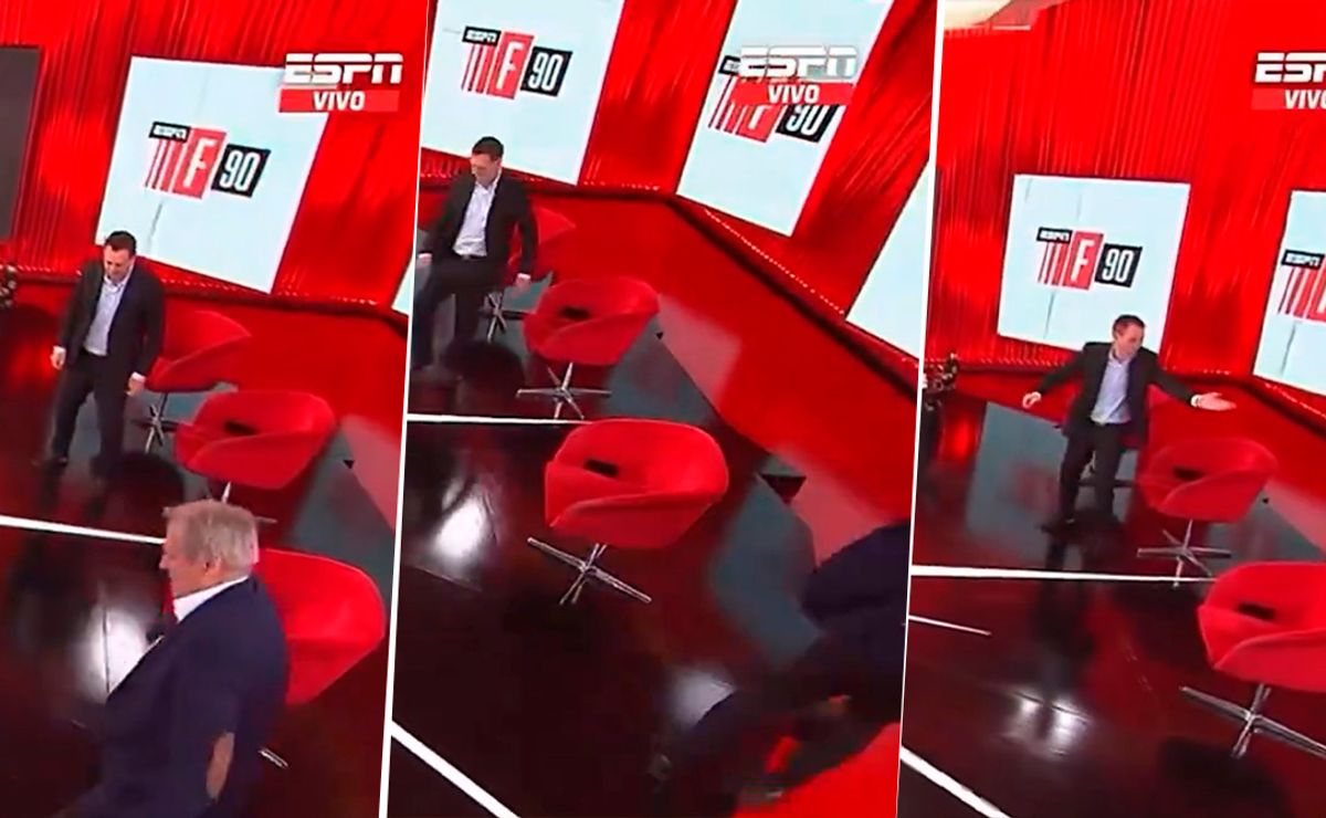 Cai Aimar se cayó en ESPN y asustó a todos - Bolavip Argentina